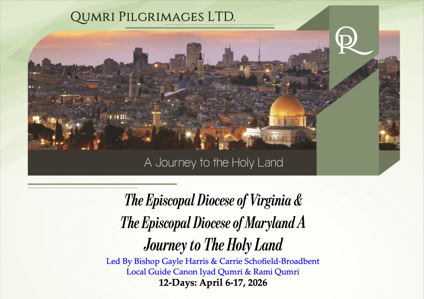 A Journey to The Holy Land - The Episcopal Diocese of Virginia